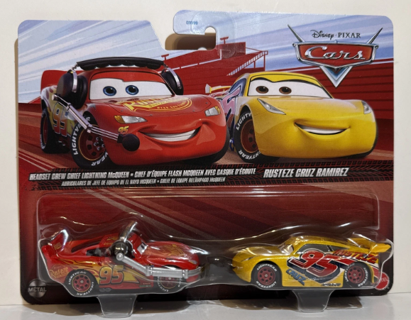 DISNEY CARS 3 DIECAST - Headset Crew Chief Lightning McQueen and Ruste ...