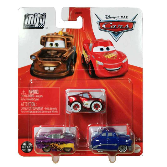 DISNEY CARS Mini Racers - set of 3 with Cruisin LMQ Ramone Doc Hudson ...