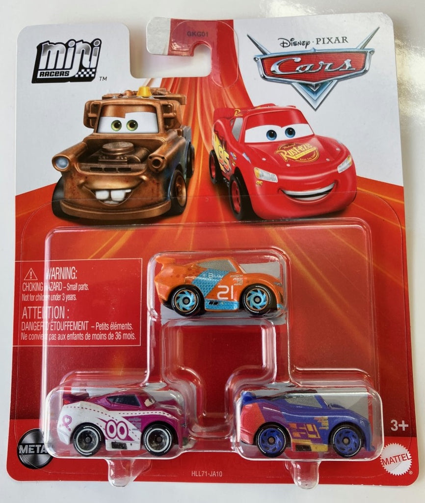 DISNEY CARS Mini Racers - set of 3 with Ryan Laney Flip Dover Barry De ...